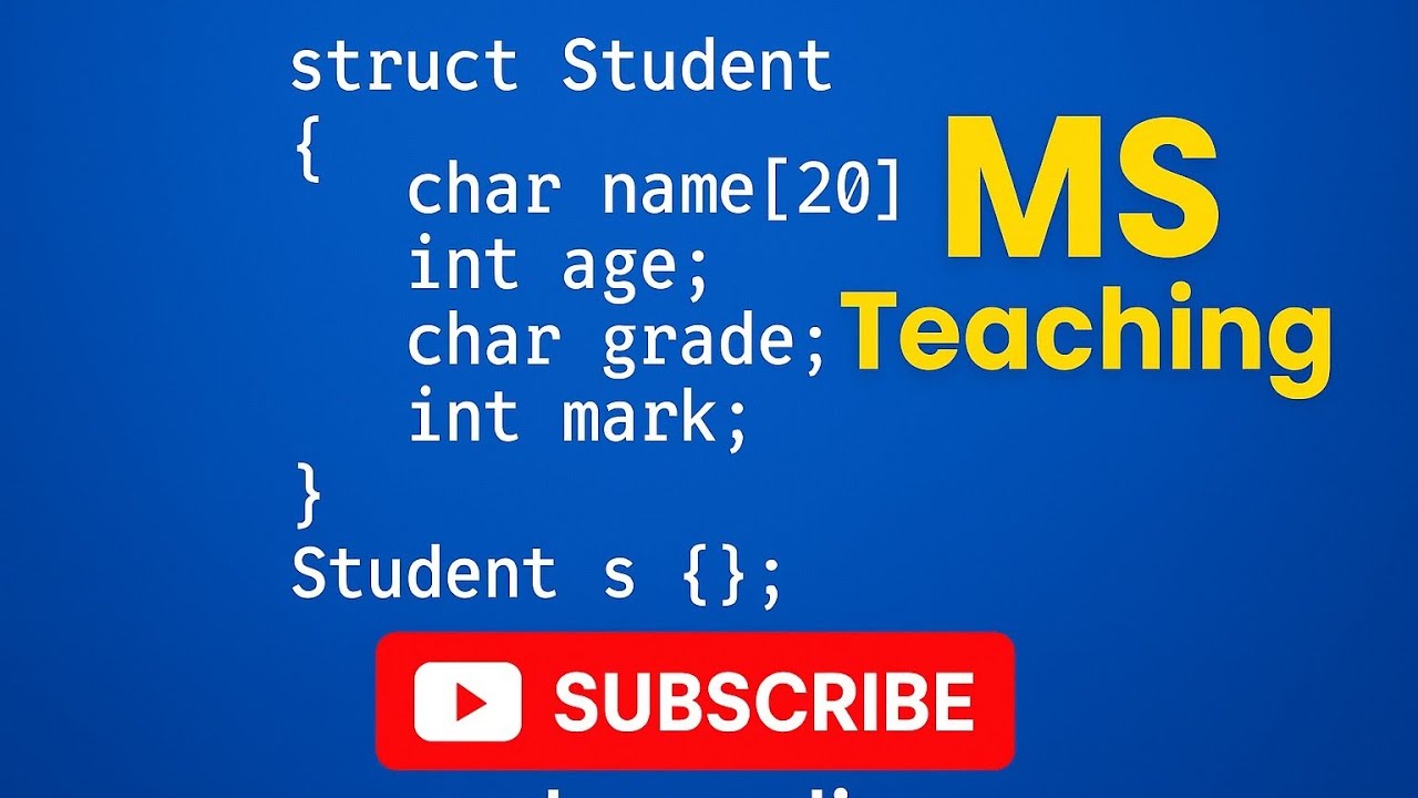 Structure in C++ with Example Program | Simple & Clear Explanation👌👌👌💐💐 ...