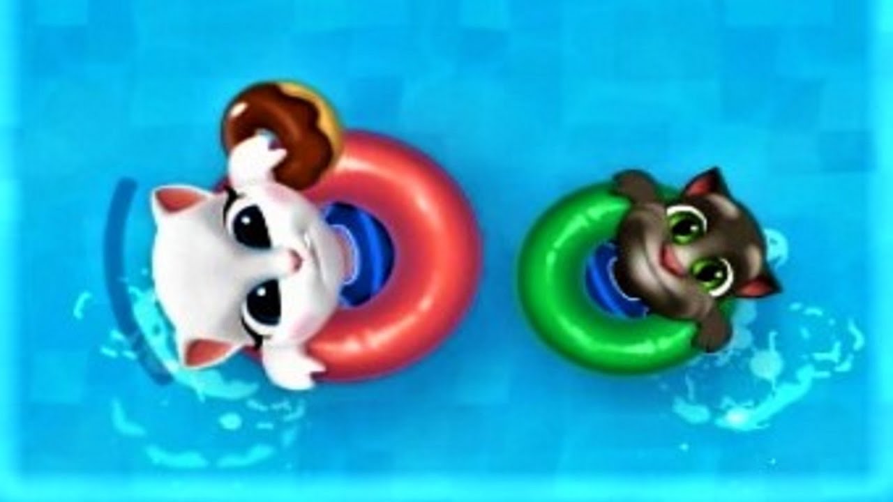 SUMMER POOL PARTY! 🥳 👍NEW MY TALKING TOM FRIENDS GAMEPLAY - YouTube