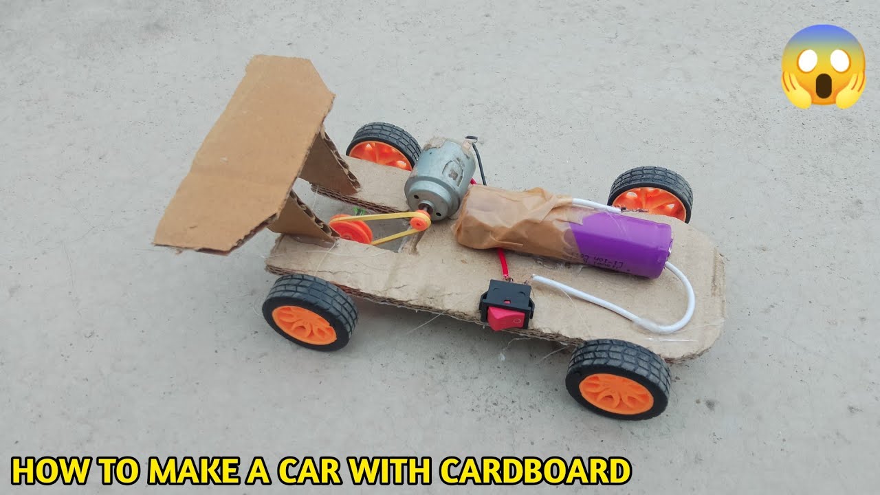 How To Make Car With Cardboard || How To Make Rc Car With Cardboard ...