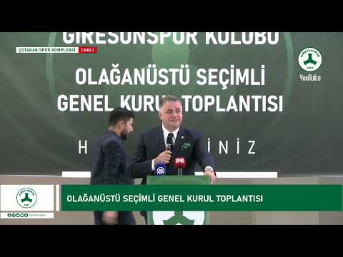 Giresunspor Başkanı Nahid Yamak'ın kongre konuşması