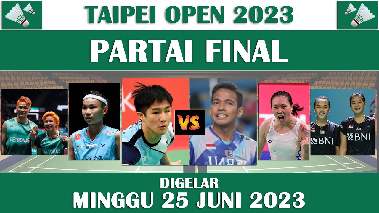 Jadwal Final Taipei Open 2023 Youtube