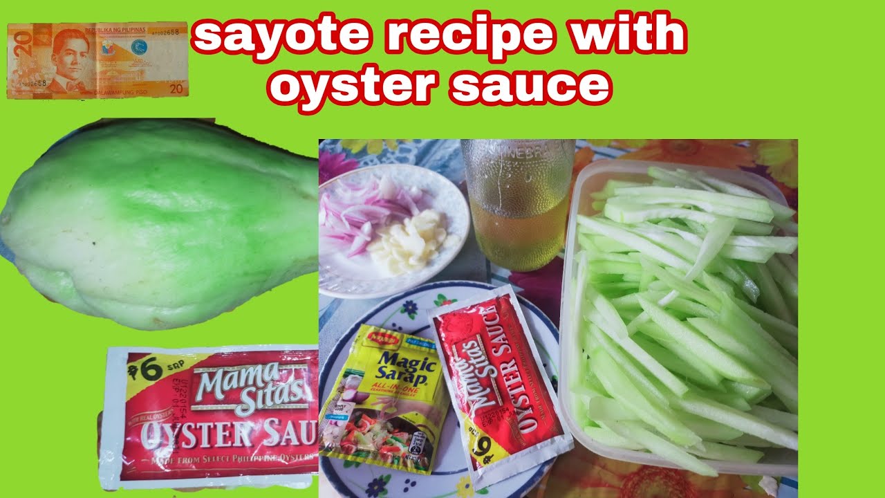 sayote recipe with oyster sauce/ cooking with my little Chef - YouTube