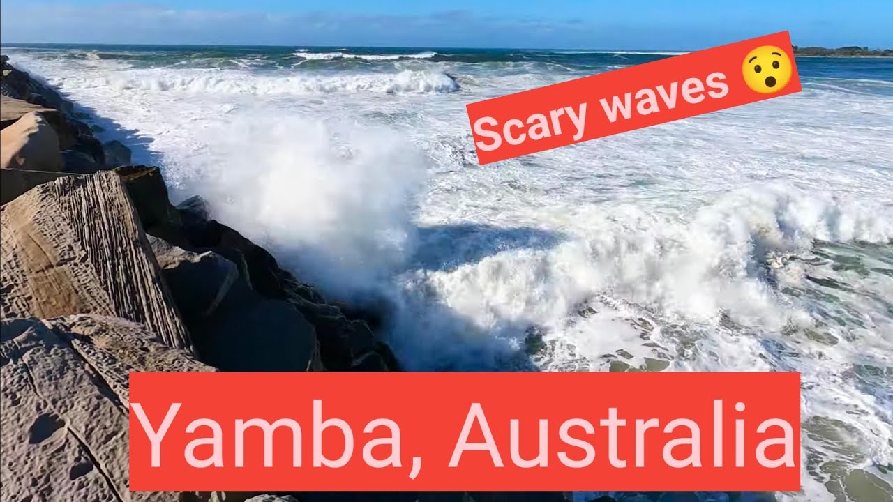 Scary waves at Breakwall, Yamba, NSW, Australia. Part 1 - YouTube