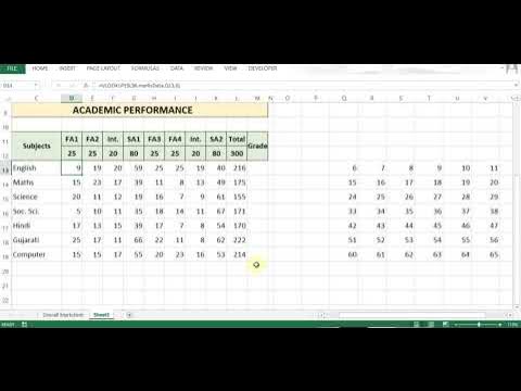 Create Fully Automatic Report Card or Result from Marksheet Data using Excel (Part-2) - YouTube