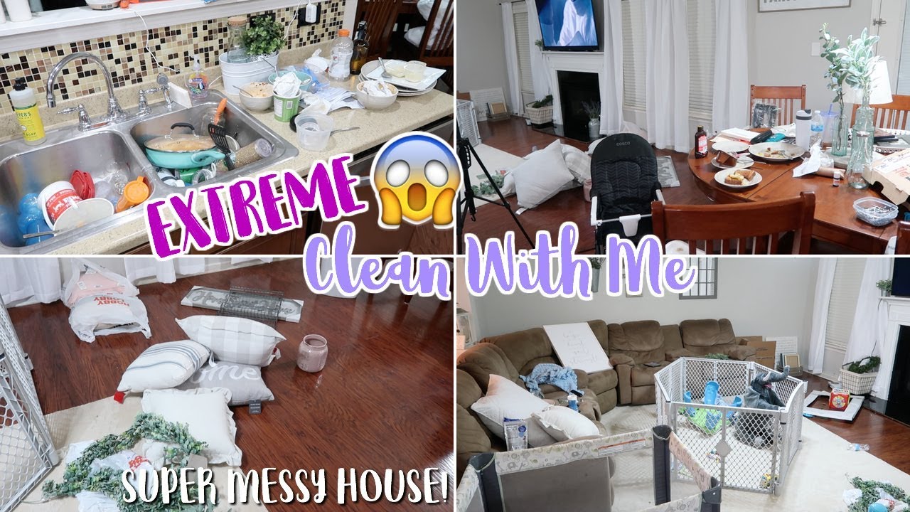 EXTREME CLEAN WITH ME | ACTUALLY DIRTY HOUSE CLEANING MOTIVATION ...