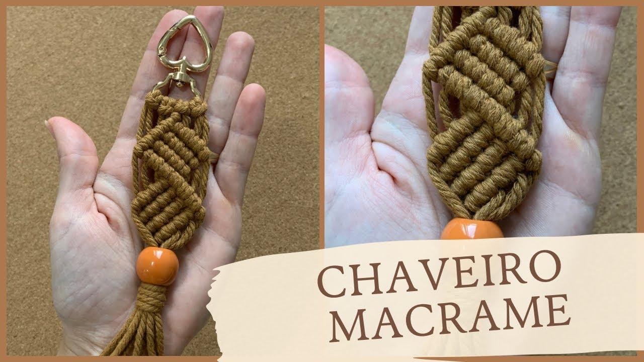 Chaveiro Macramê - Macrame Keychain 🔑🤎 - YouTube