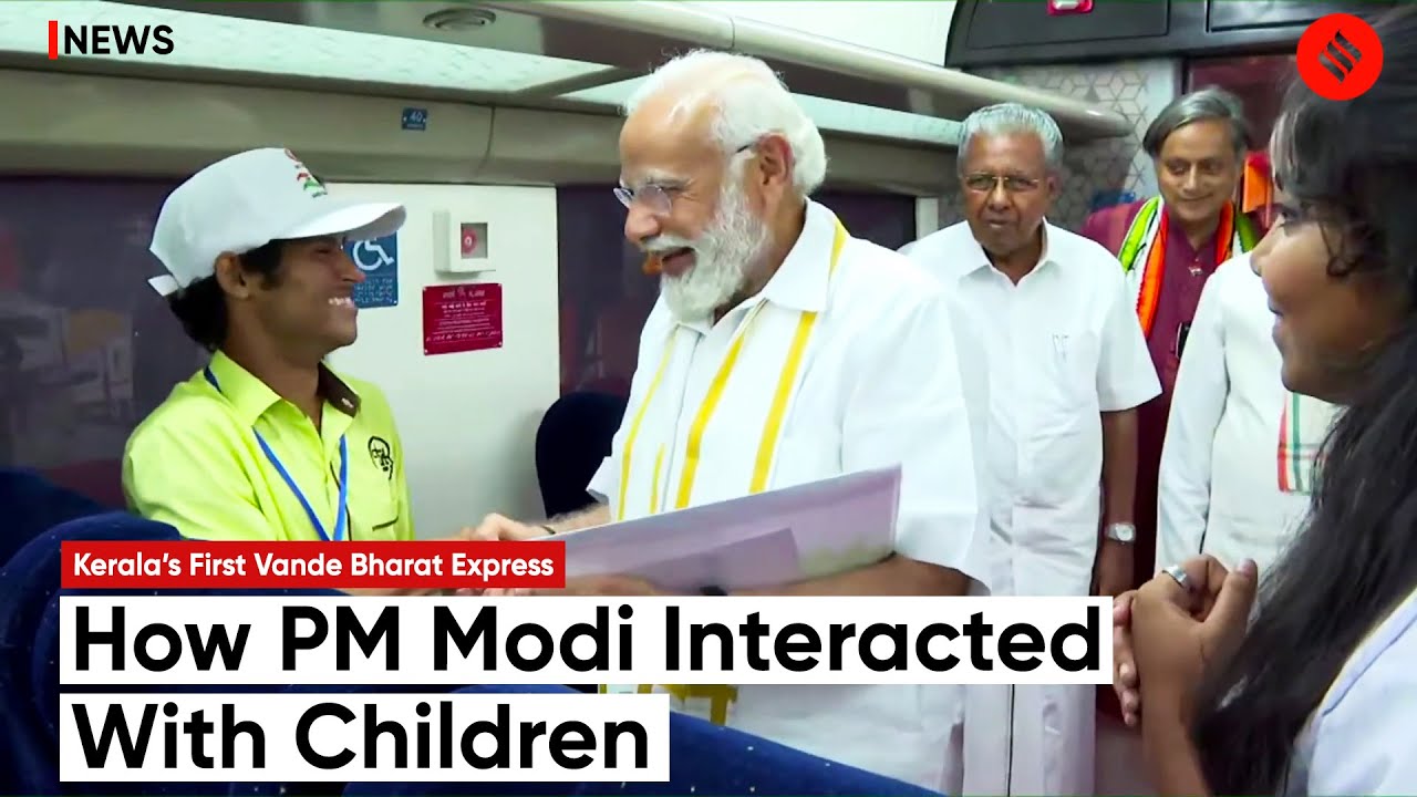 How PM Modi Interacted With Children Onboard Kerala’s First Vande ...