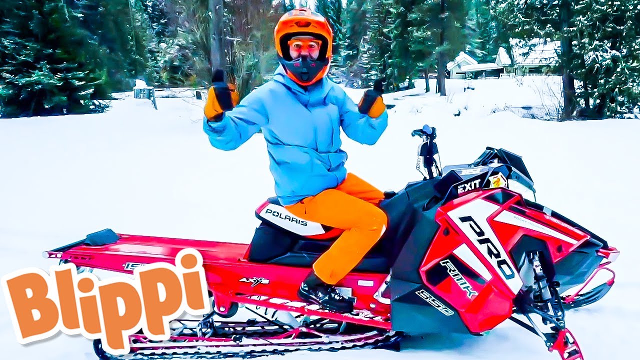 Blippi's Red Snowmobile - Super Fast Vehicle - Educational Videos for ...