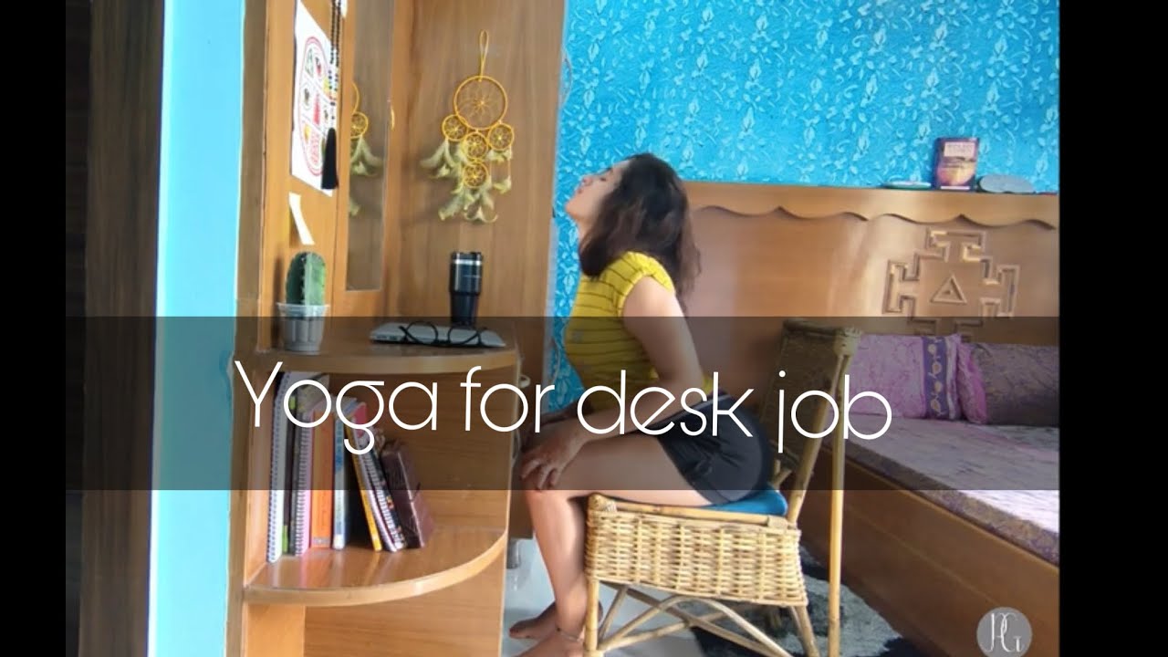 Yoga during office break | Yoga at your desk | Chair Yoga | Yoga for ...