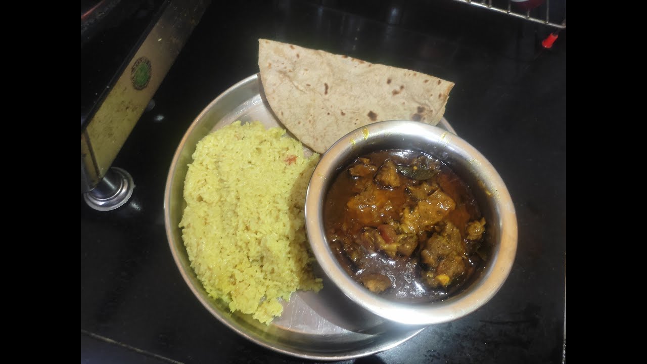 Mutton curry pressure cooked & Alani ghee rice - YouTube
