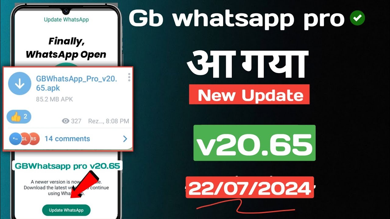 GB WhatsApp pro new update v20.65 | GBWhatsapp pro update kaise kare ...