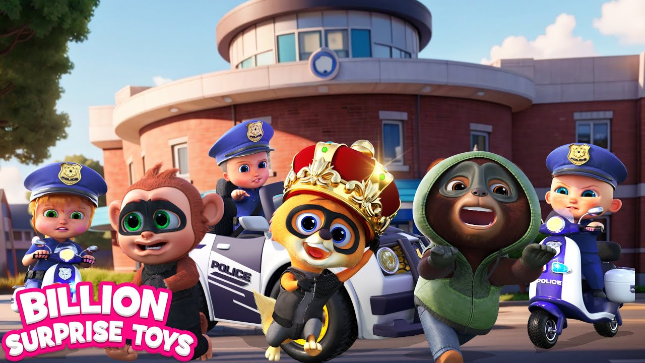 Police chase through the streets at night to catch thieves | Kids ...