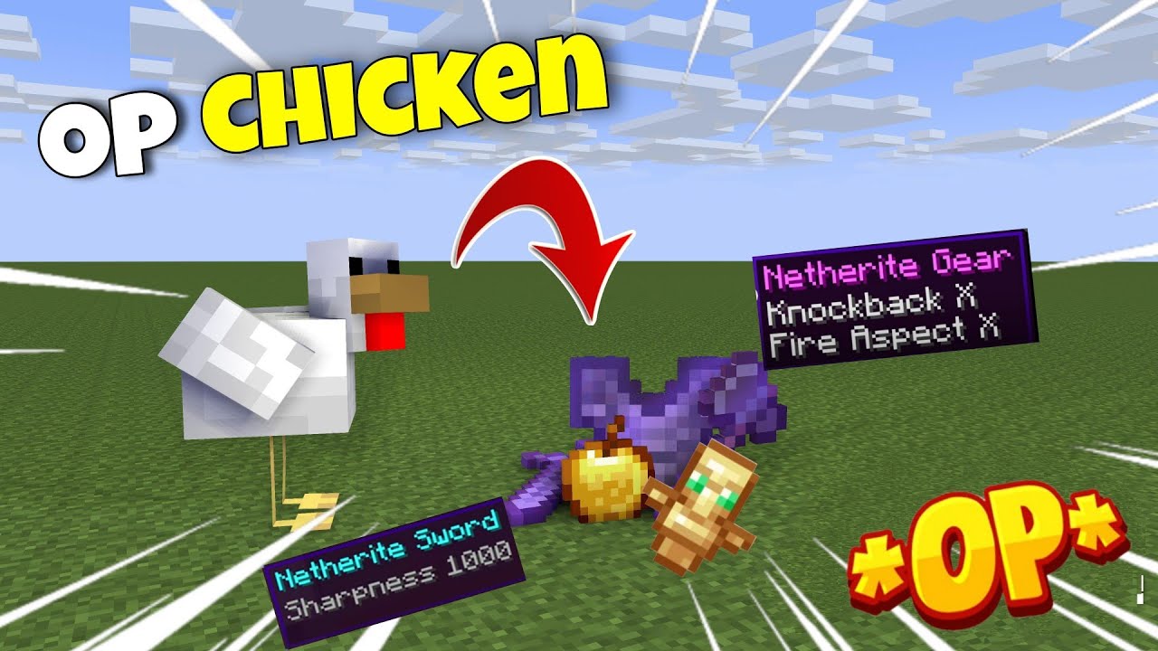 Minecraft But Chicken Drop OP Items - YouTube