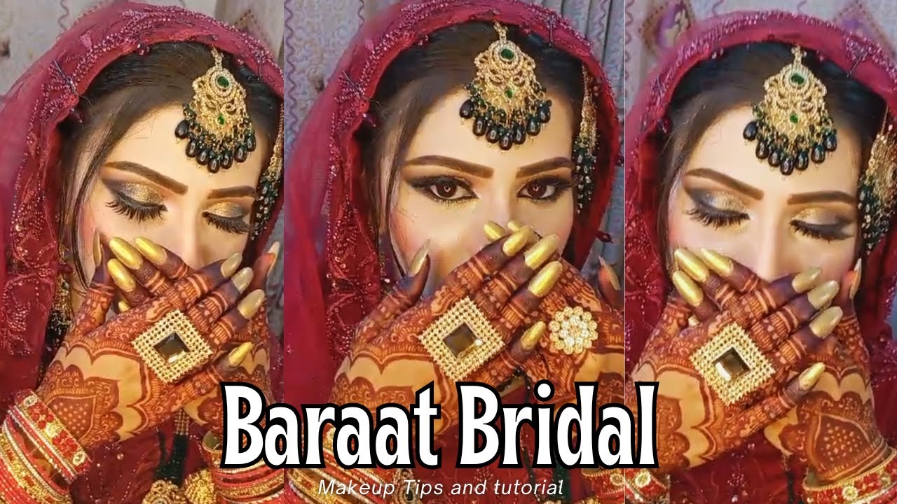 Beautiful Baraat Bridal Makeup Look Tutorial and Tips Step by Step # ...