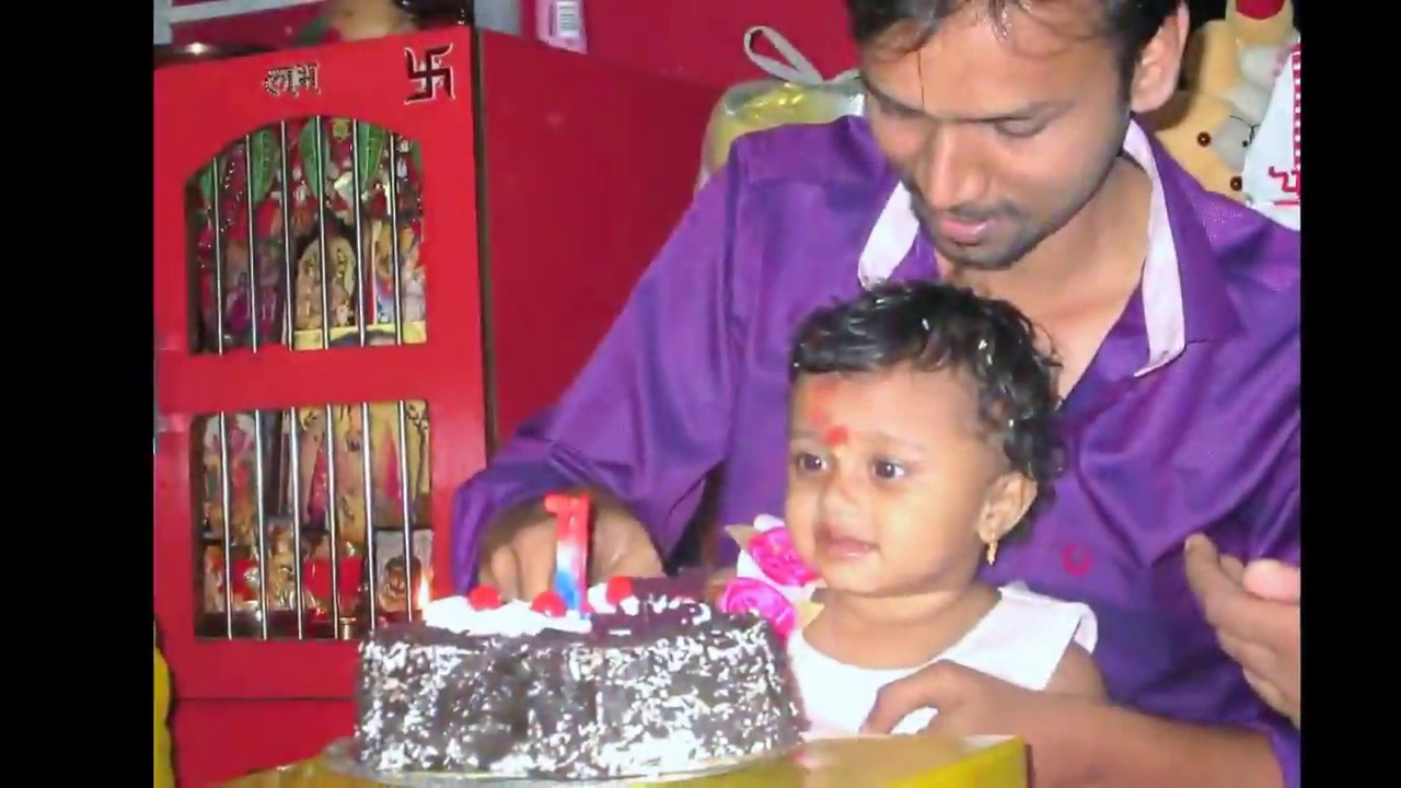 Cute baby Khushi's Bday Watch till the end - YouTube