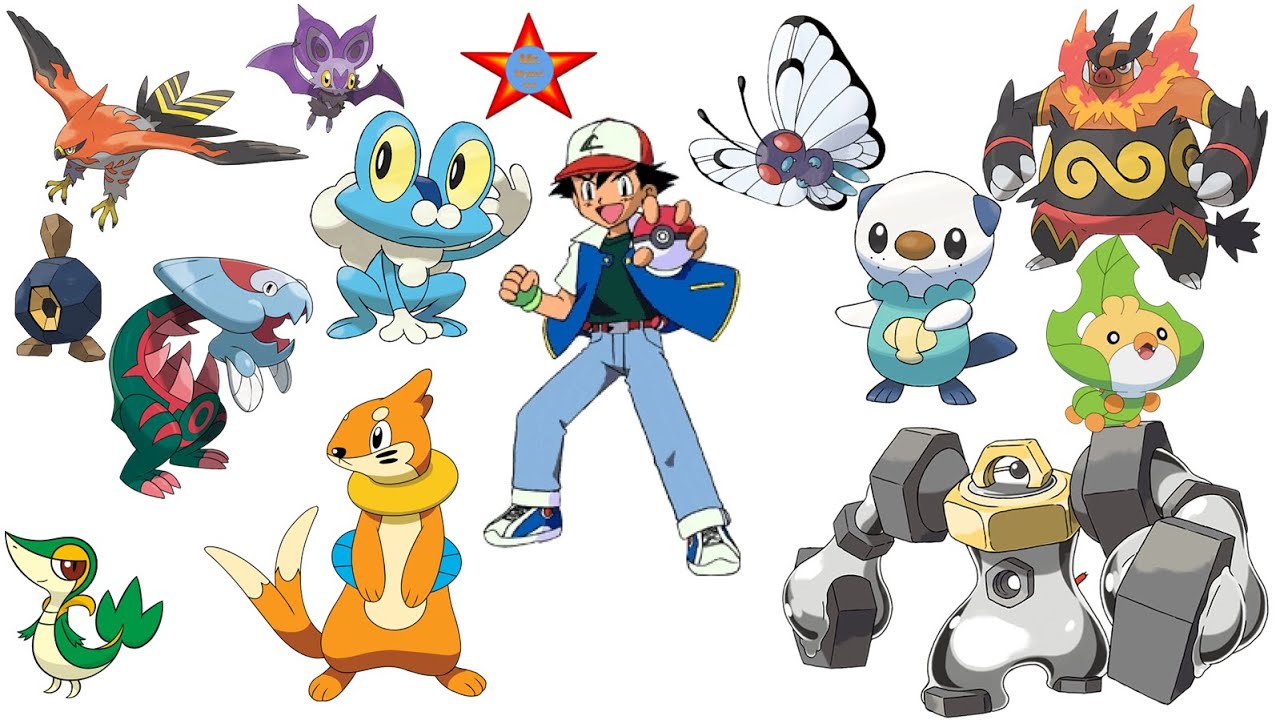 Ash's All Pokemon | Kanto-Galar | Gen 1 - Gen 8 - YouTube