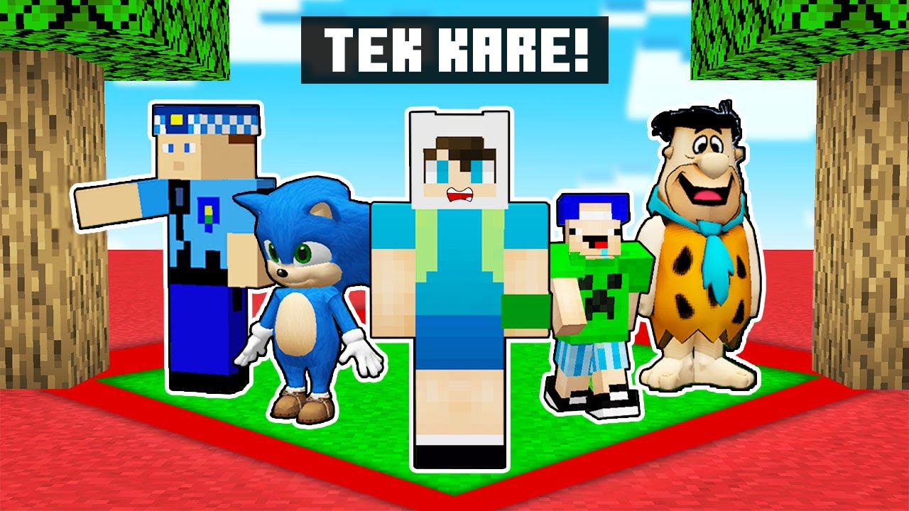 HERKES TEK BİR KAREDE SIKIŞTIK - 🔴 Minecraft Enes Arslan - YouTube