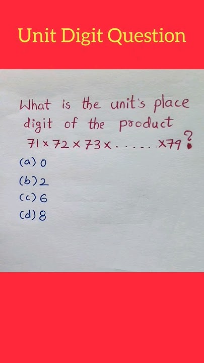 Unit digit Question || Unit digit Tricks - YouTube