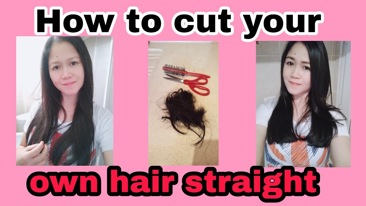 How To Cut Your Own Hair Straight Arlyn Mixs Vlog Youtube