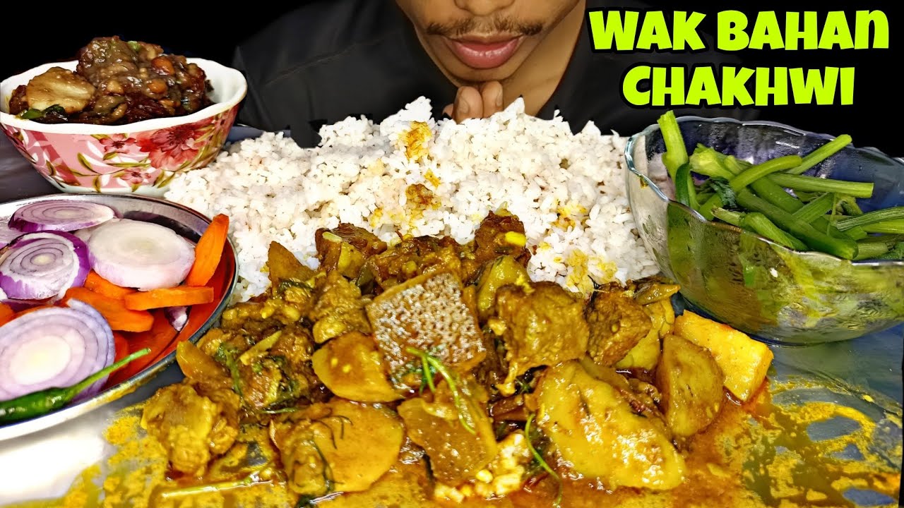 TRIPURA MUKBANG|| PORK WITH TRIPURA TRADITIONAL CHAKHWI CURRY,BOILED ...