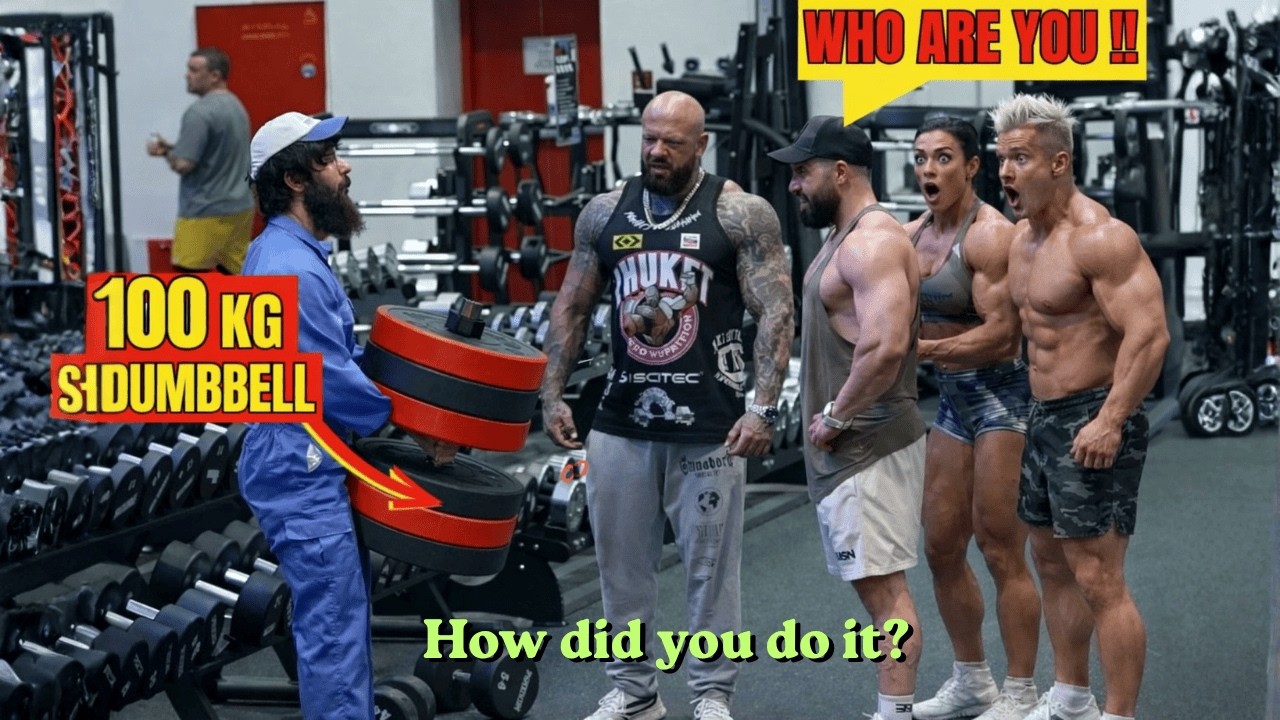 100kg Dumbbell Lift by Cleaner Leaves Bodybuilder Speechless 🤯💪 ...