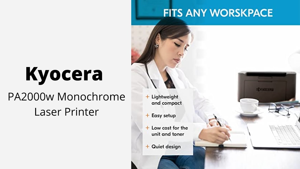 KYOCERA | PA2000w Monochrome Laser Printer, 21 ppm, Standard Wireless ...