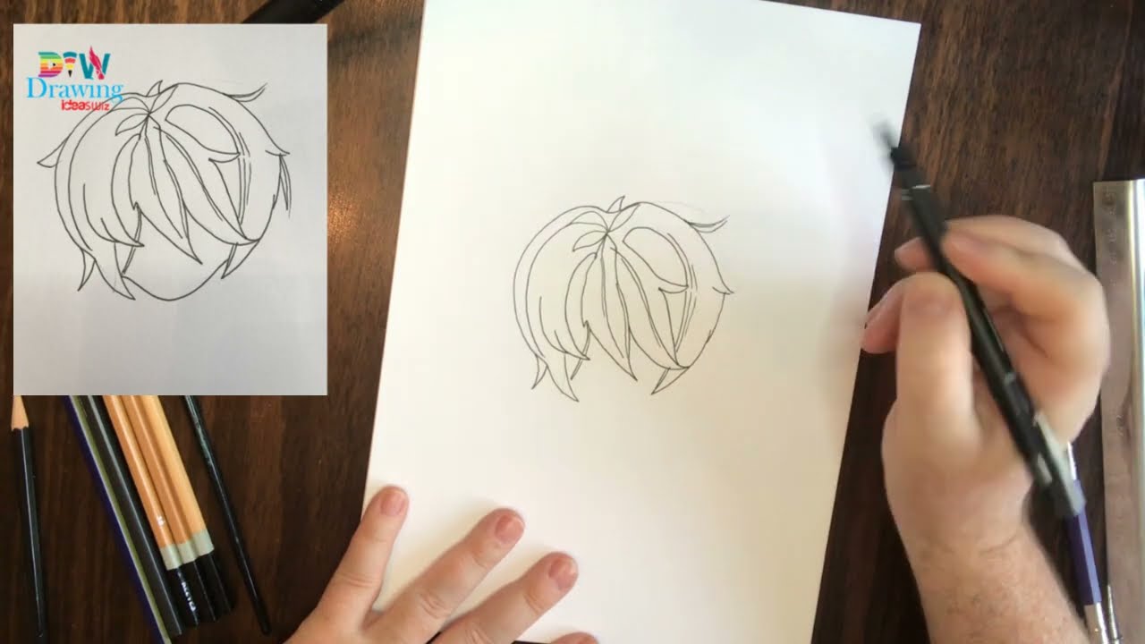 How to Draw Bangs - YouTube