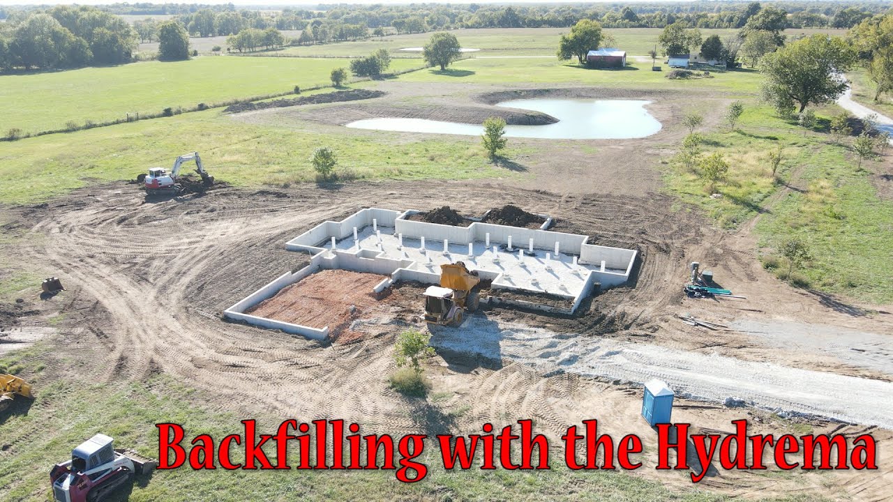 Using The Hydrema 912DS To Do More Backfilling - YouTube