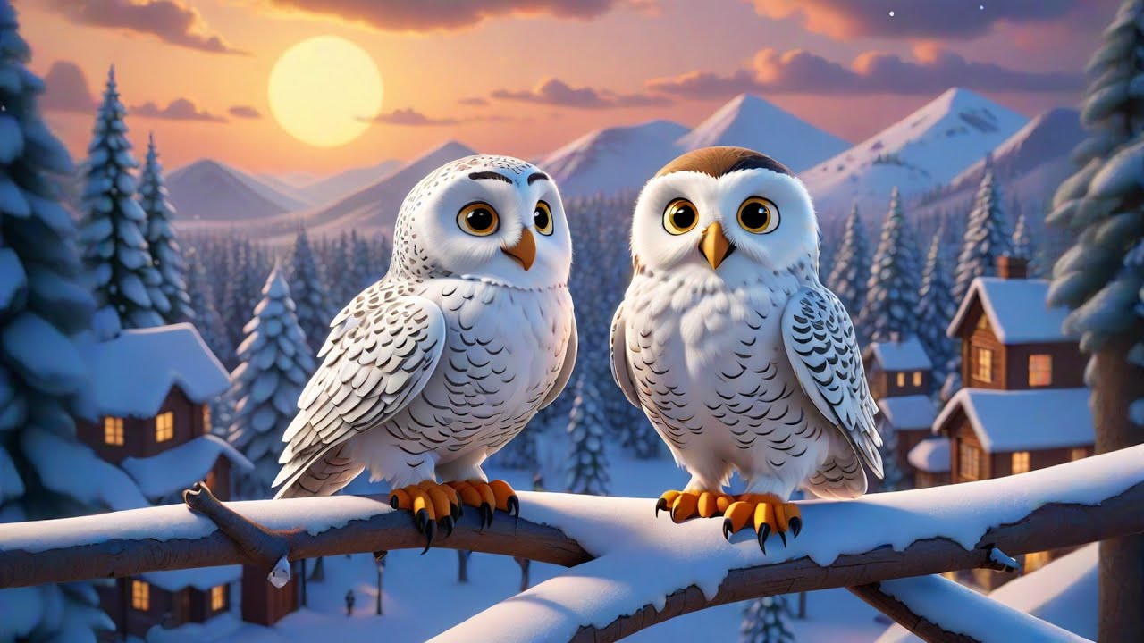 Four Snowy Owls Count the Clouds | Counting Song for Kids | Nursery Rhymes and Baby Songs - YouTube