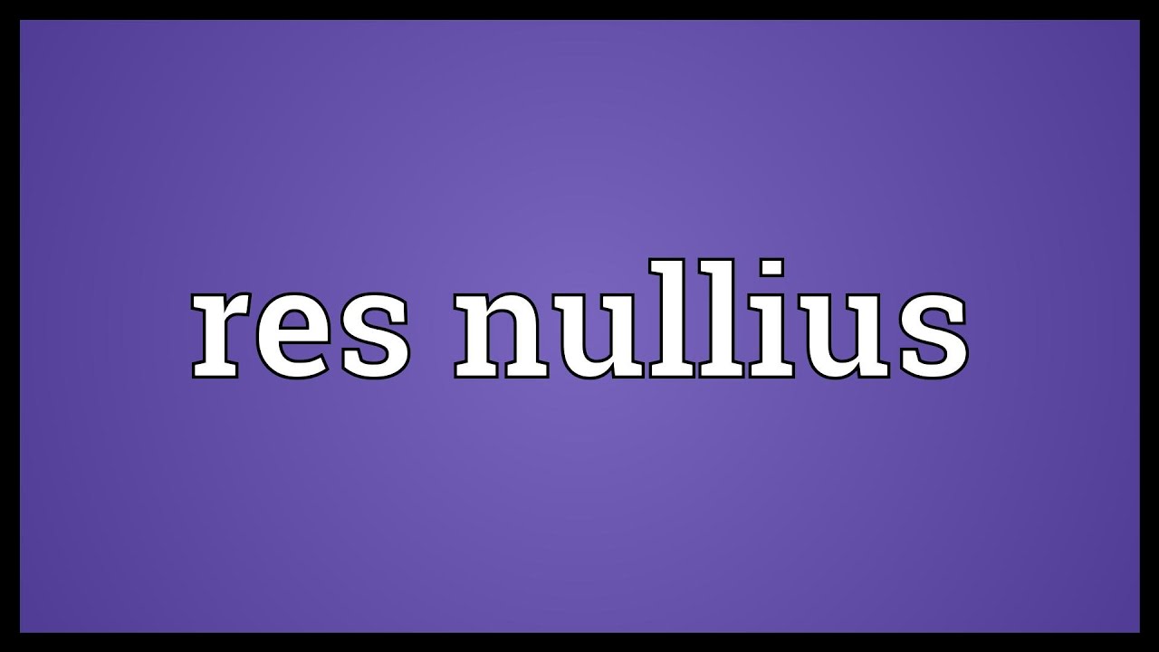 Res nullius Meaning - YouTube