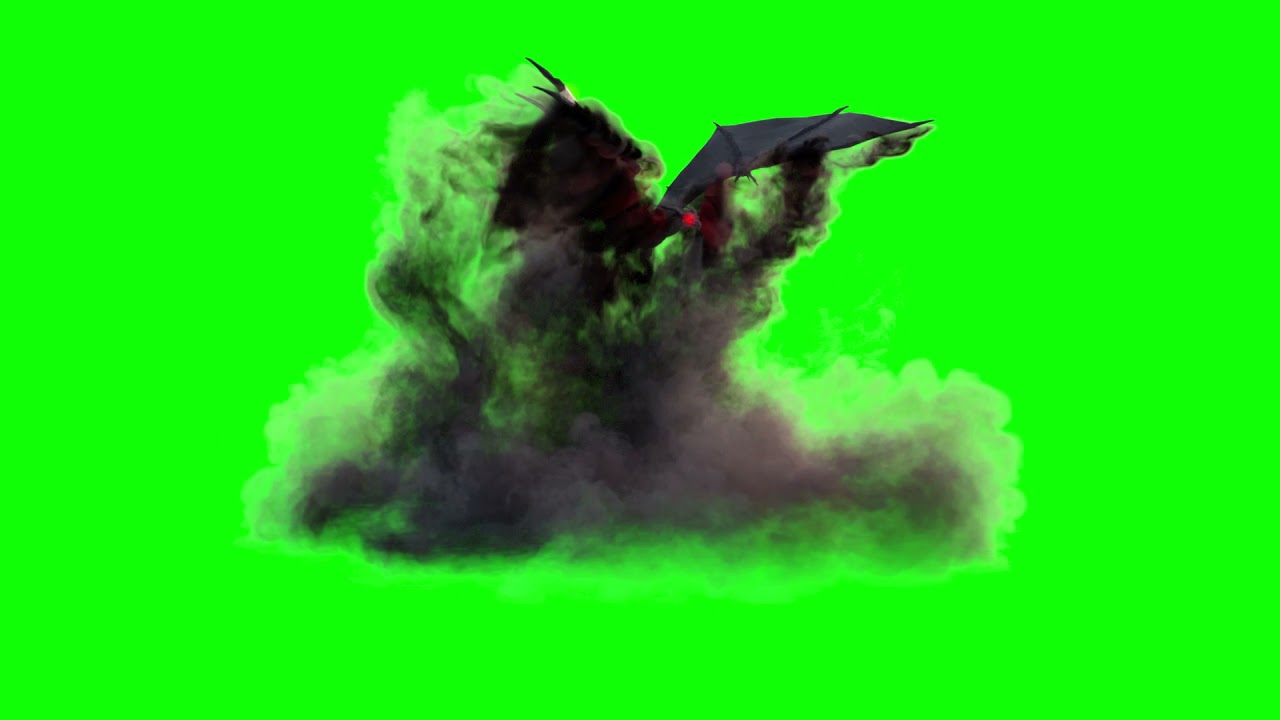 [4K] Evil Smoke Dragon - Green Screen - YouTube