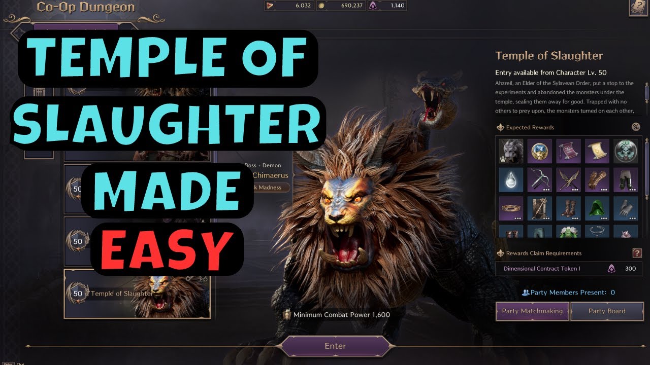 Temple Of Slaughter Guide Throne And Liberty - YouTube