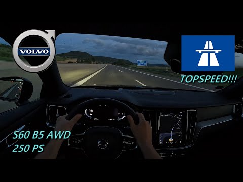 2023 Volvo S60 B5 AWD 250 PS EVENING POV DRIVE TOPSPEED SINGEN (60 FPS)