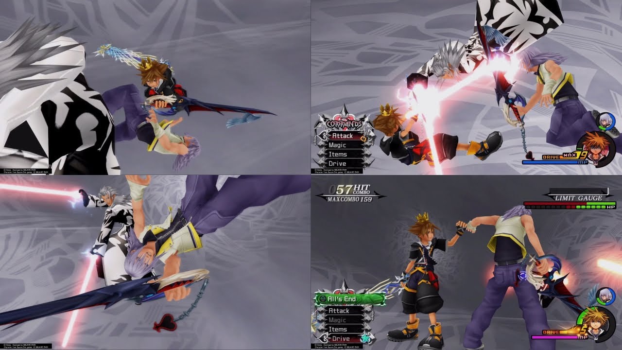 KH2 Final Mix. Sora and Riku vs Data Xemnas. (Final Data Boss Battle ...