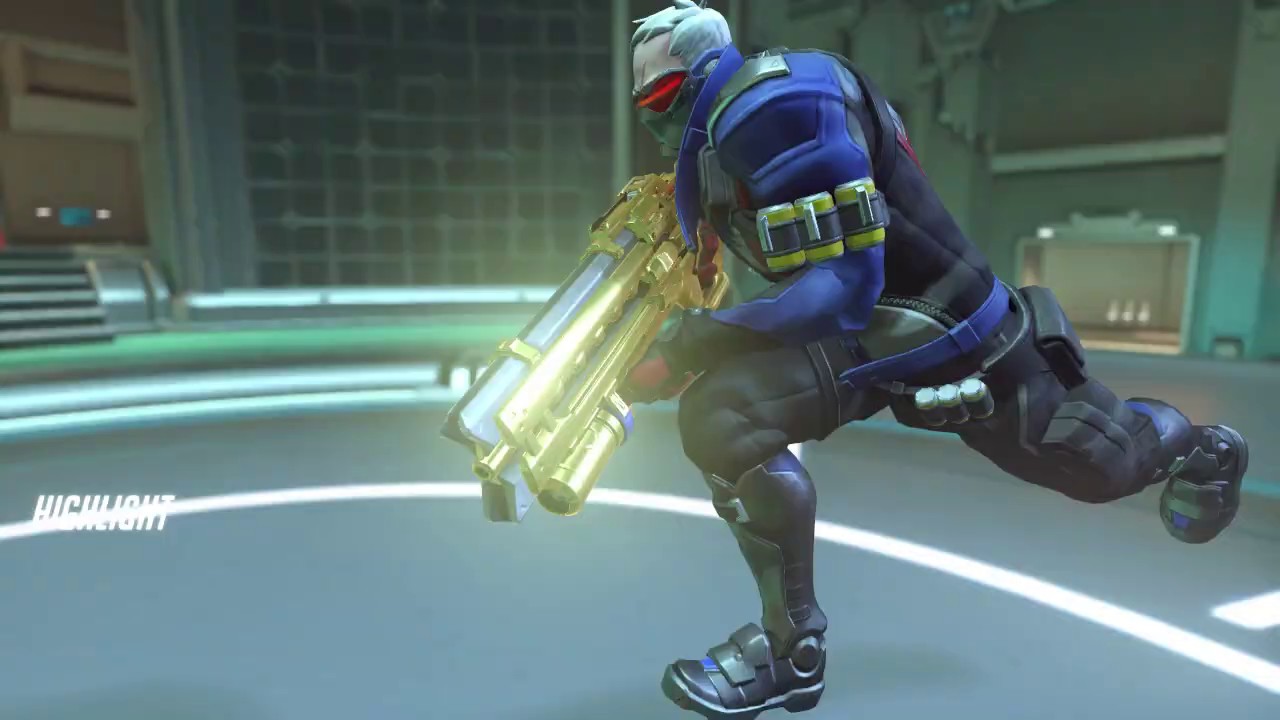 Overwatch Helix rocket use dodging a doomfist ult - YouTube