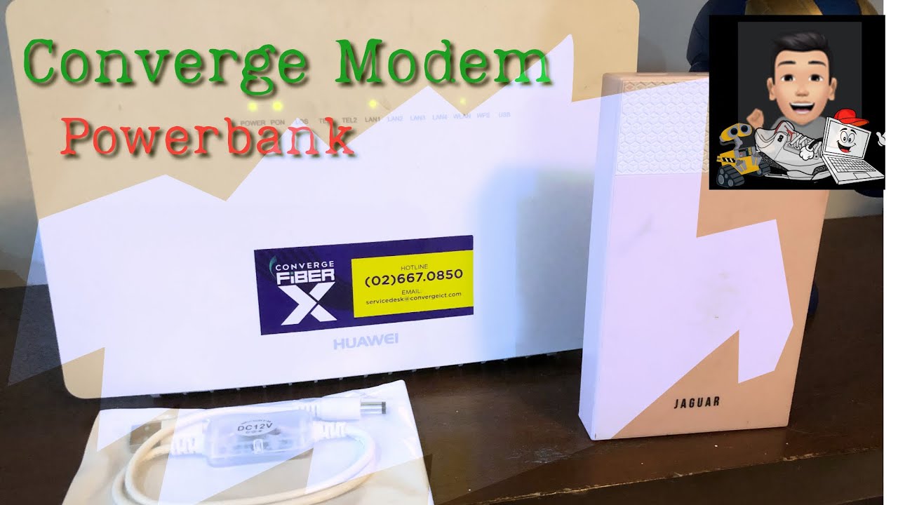 CONVERGE Fiber Modem on Powerbank. USO ang BROWNOUT! - YouTube