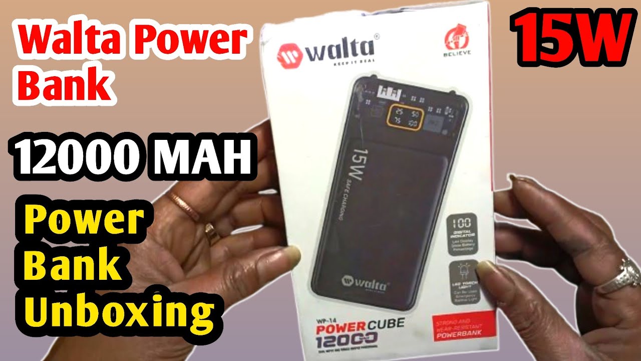 Power Bank Unboxing 2025 | 15W 12000 MAH | Walta Power Bank | Unboxing ...