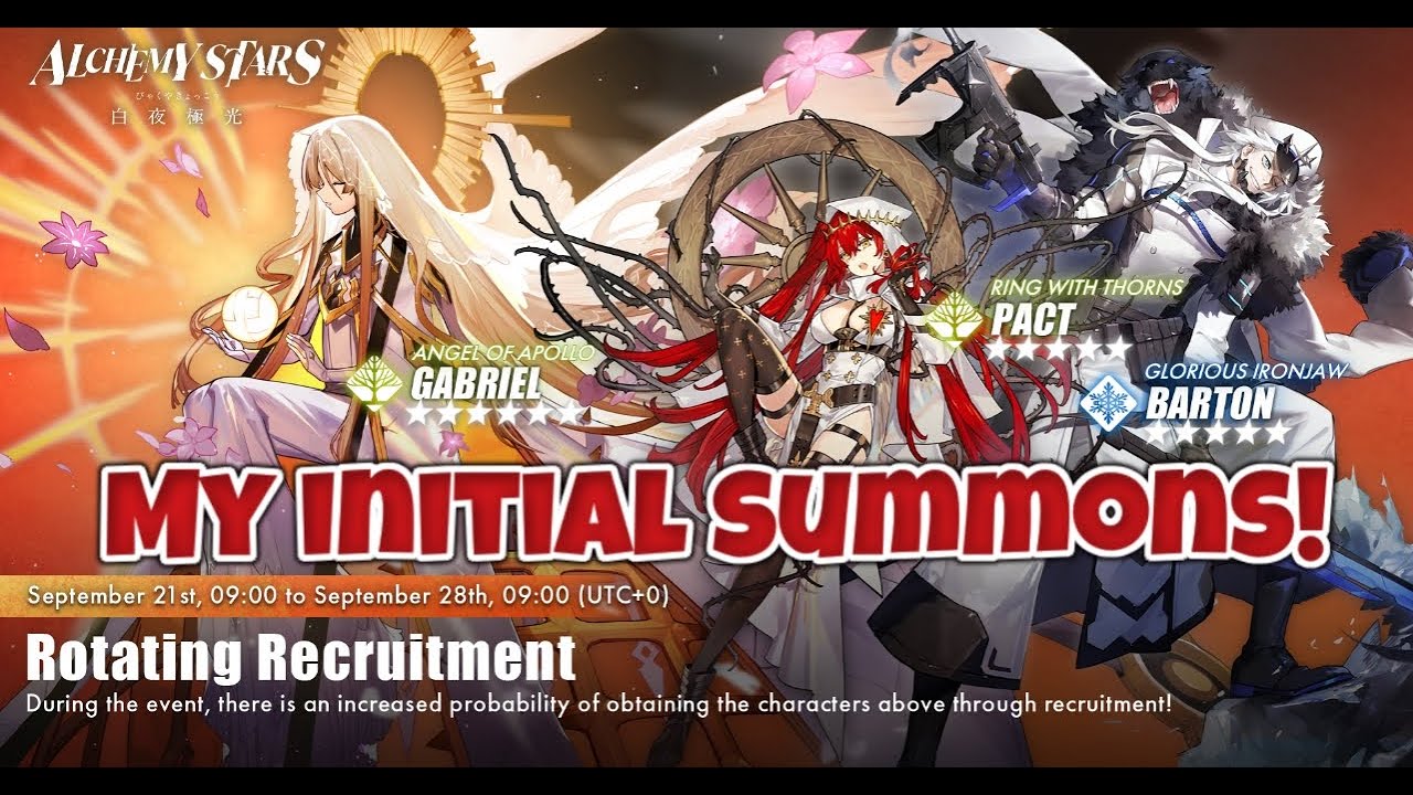 New RRR (Gabriel, Pact, Barton) Summons - Alchemy Stars - YouTube