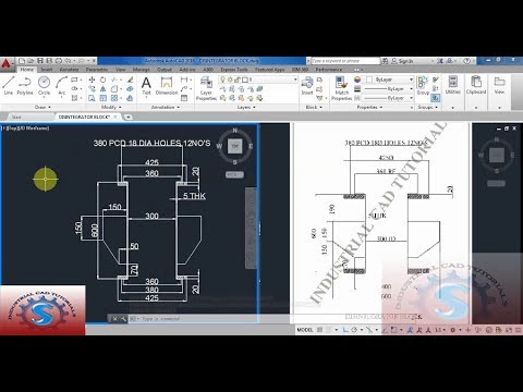 DISINTEGRATOR BLOCK || AUTO CAD 2D PRACTICE DRAWING || BASIC TUTORIALS ...