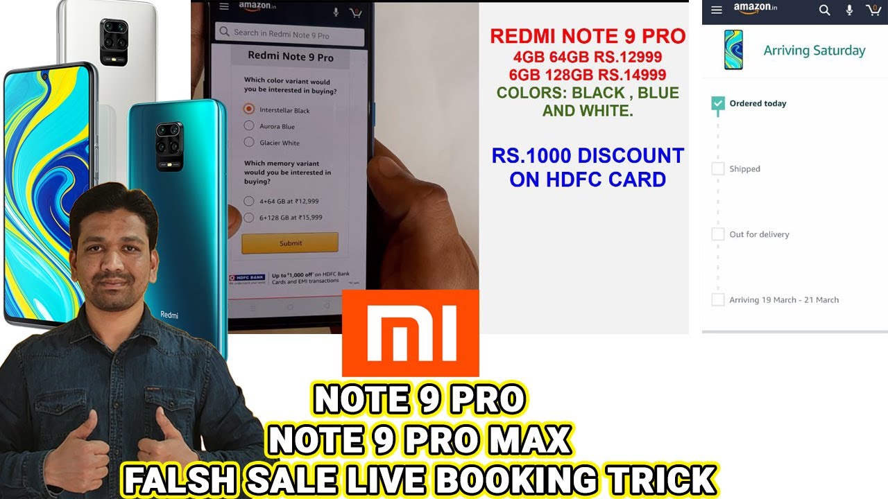 Redmi Note 9 pro Amazon flash sale live booking | Book Redmi Note 9 Pro ...