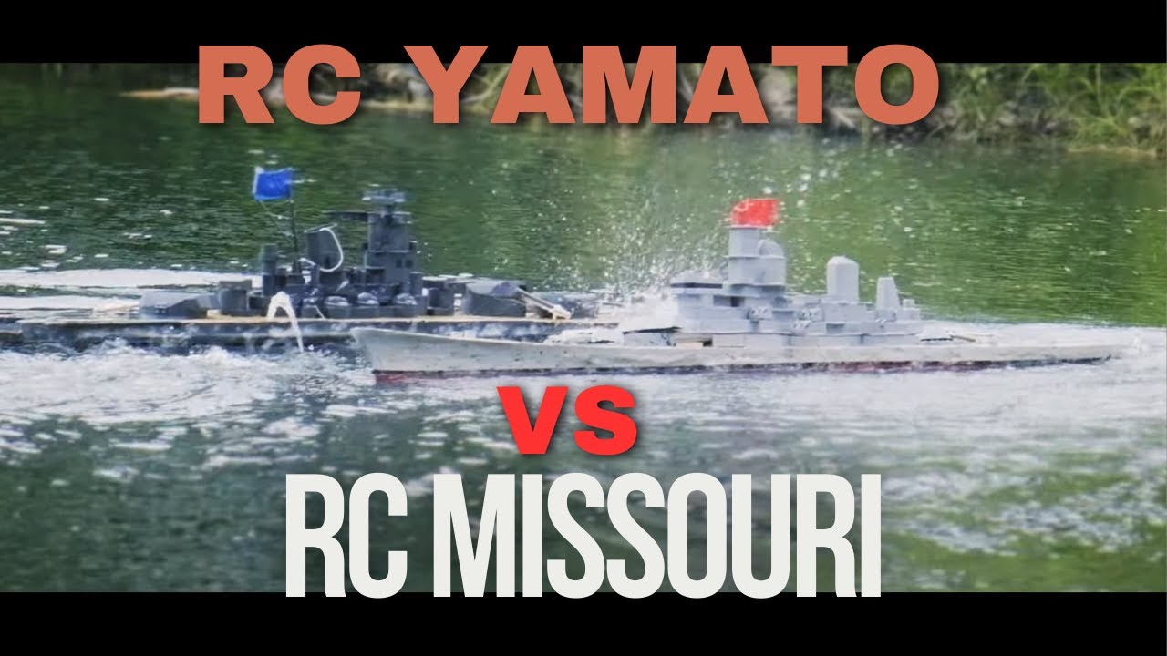 RC BATTLESHIP YAMATO VS USS MISSOURI - BB Firing Models - RC WARSHIP ...