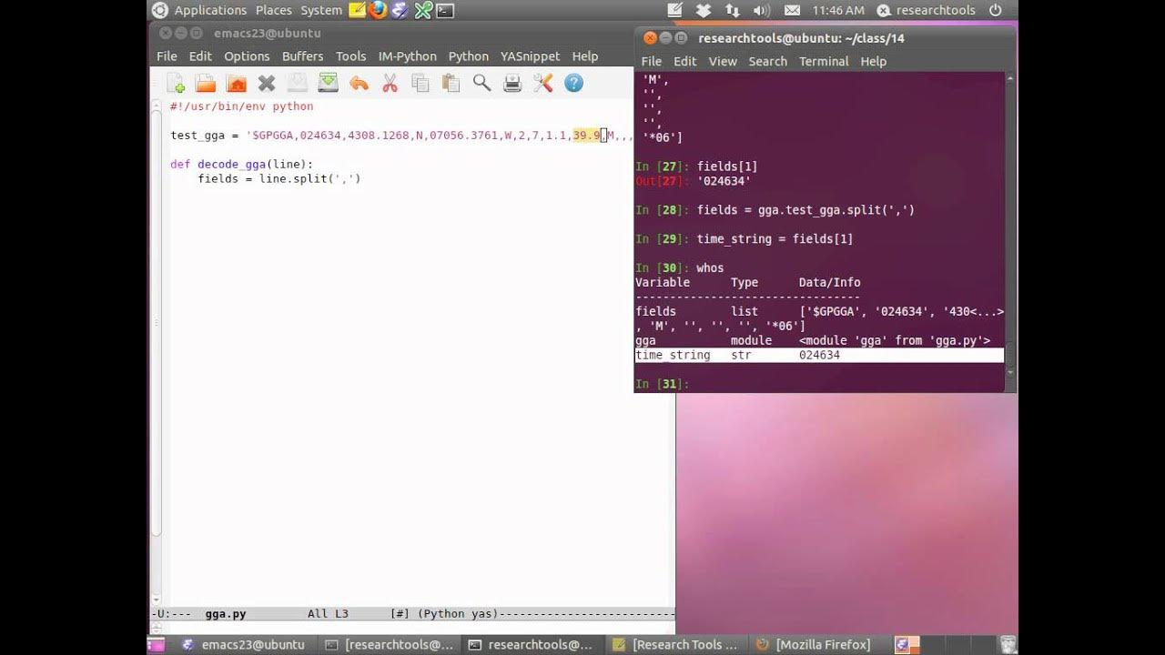 RT 2011: Lecture 14 - Python: parsing gps data - YouTube