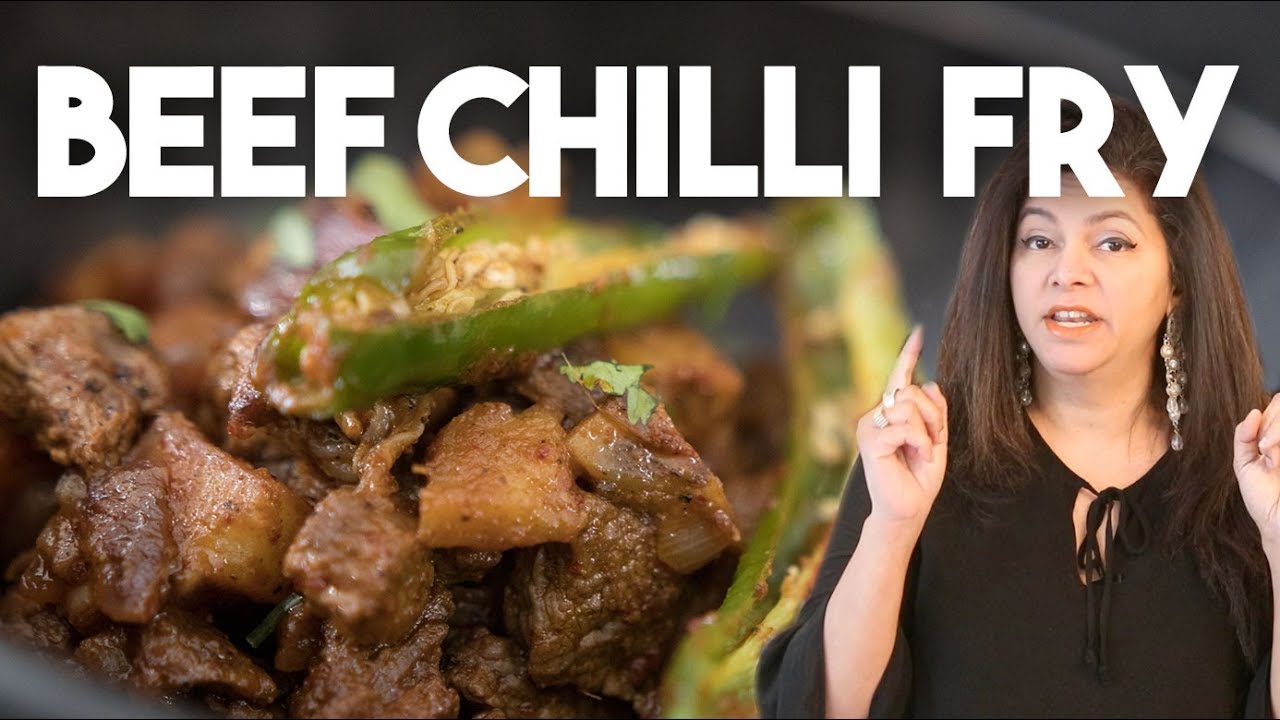 BEEF Chilli Fry | Goan Style | Kravings - YouTube