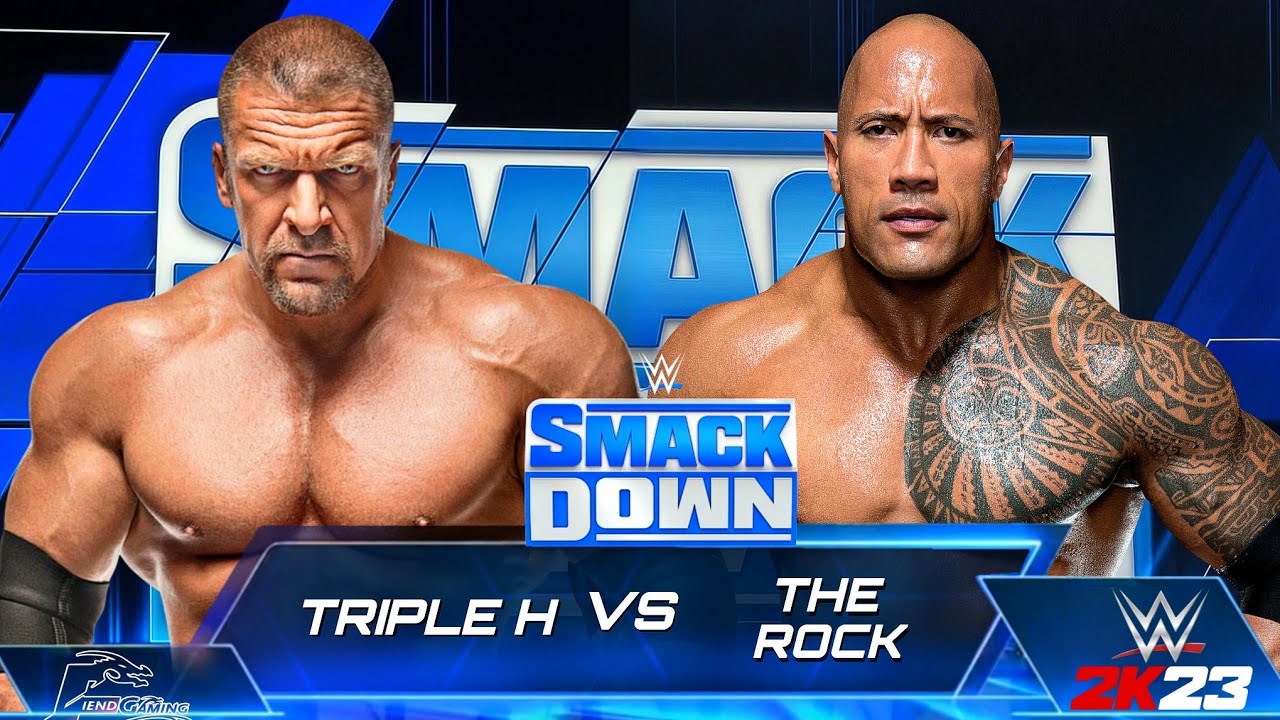 Triple H Vs The Rock - Singles Match at WWE SmackDown - YouTube