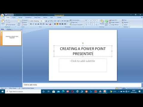 CREATING A POWERPOINT PRESENTATION - YouTube