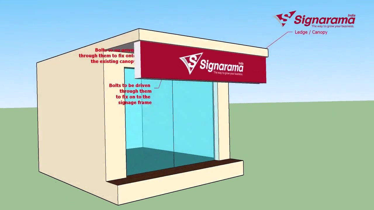 BRACKETING CLAMPS FOR SIGNAGE TO BE INSTALLED BELOW A LEDGE - YouTube