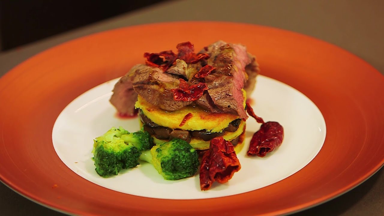 CONTROFILETTO DI MANZO CON CECINA E MELANZANE A FUNGHETTO - YouTube