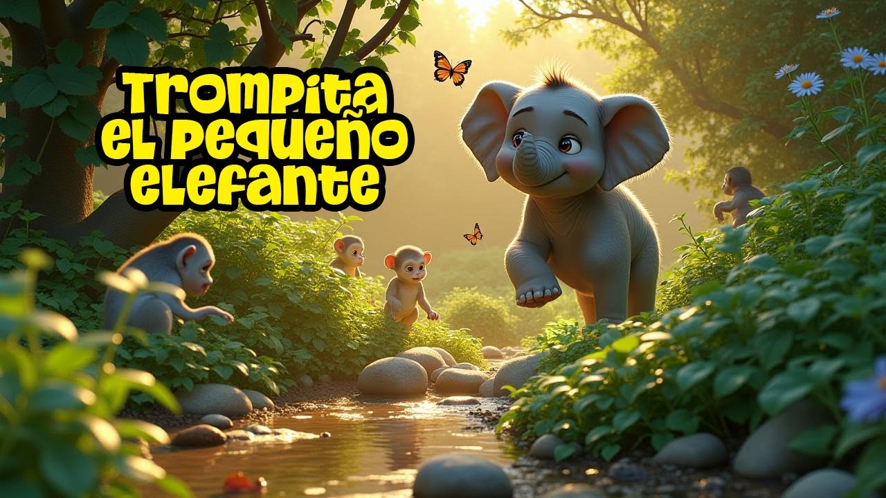 ⁣Trompita, el pequeño elefante | Cuento sobre valentía y familia | Historias educativas para ...