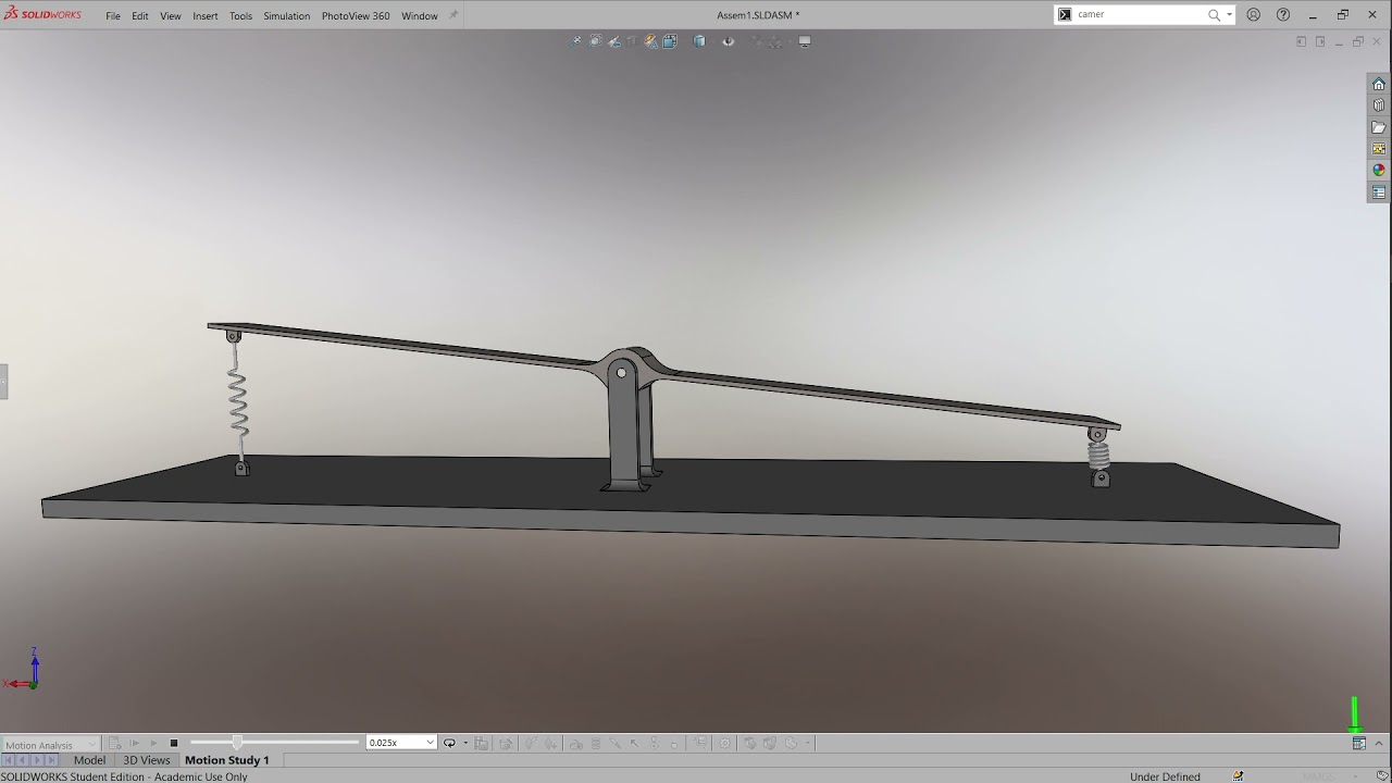 Slow-motion seesaw with springs - seamless loop - SolidWorks Motion ...