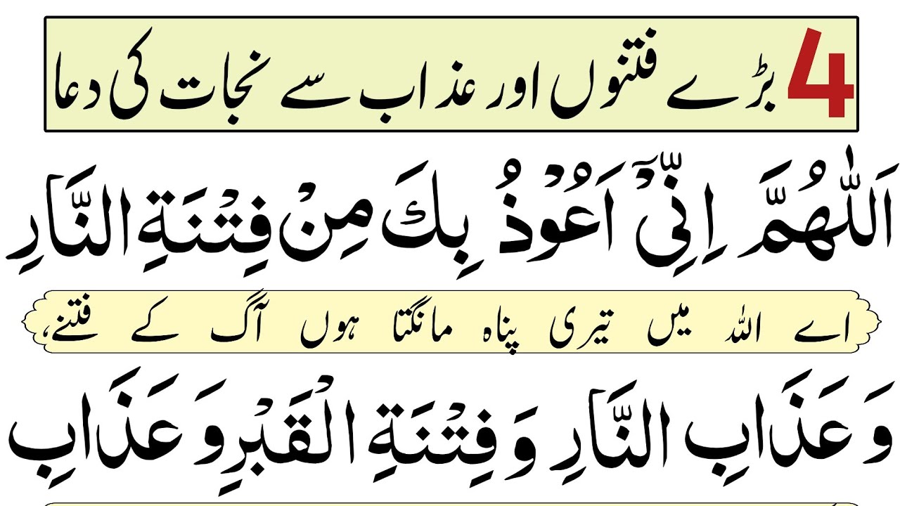 Dua & Wazifa For Protection From 4 Major Disasters & Azab | azab e ...